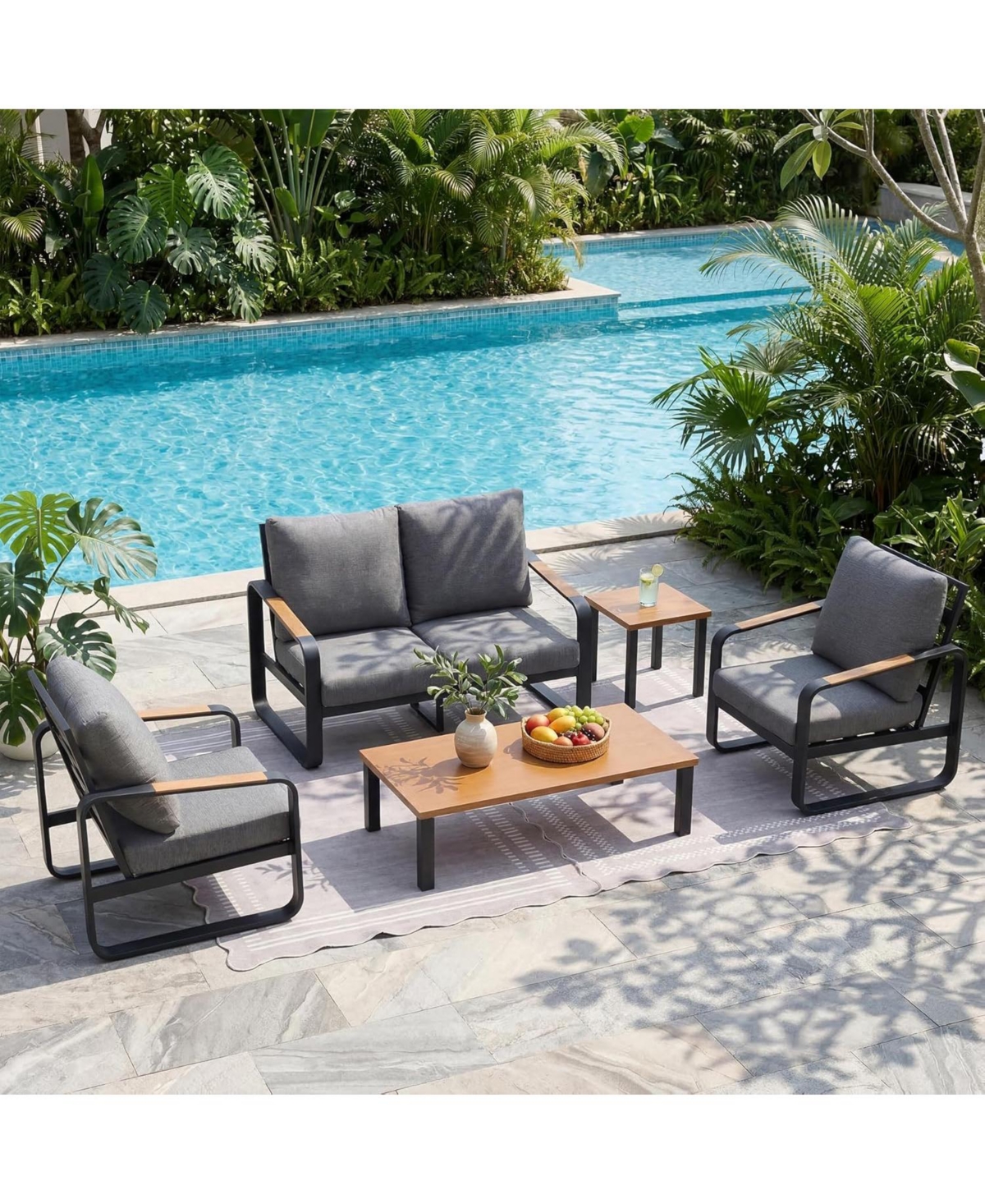 Click here for Tribesigns 5-Piece Outdoor Patio Furniture Set wit... prices