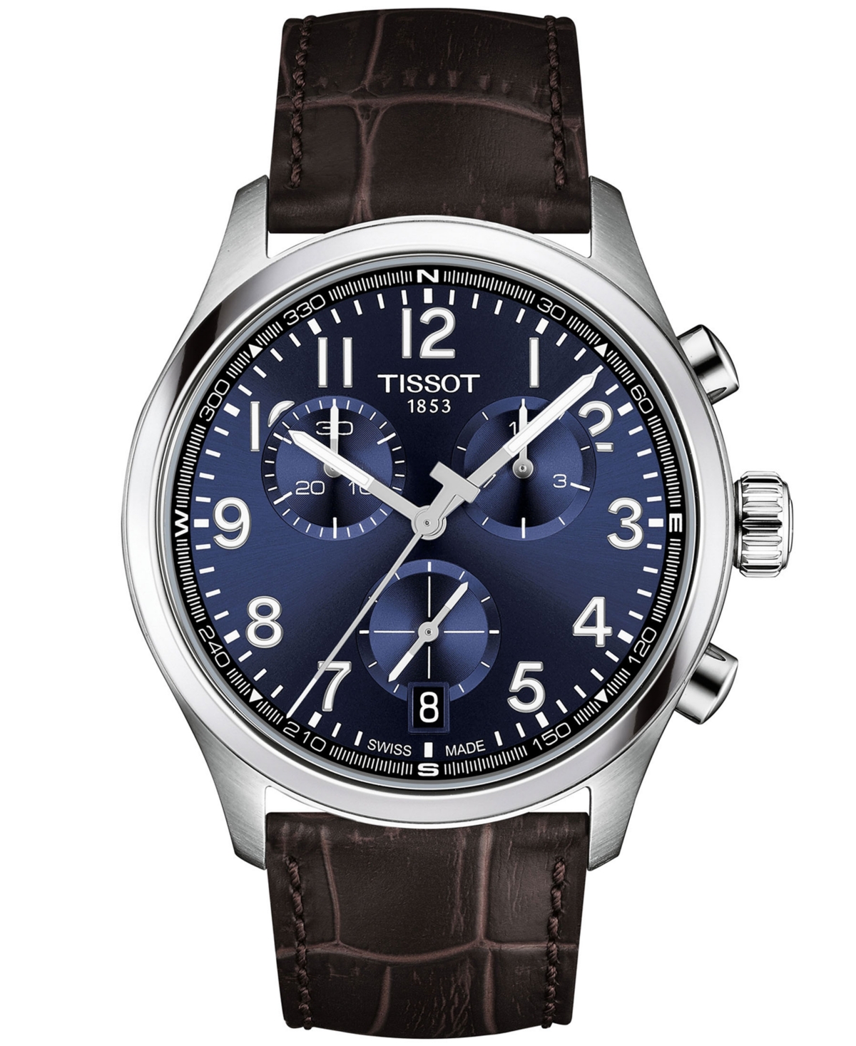 Click here for Tissot Mens Round Silver Stainless Steel Watch 42m... prices