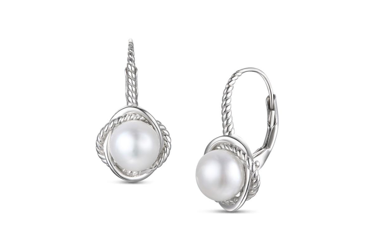 Click here for Rachel Glauber Timeless White Gold Plated Pearl Tw... prices