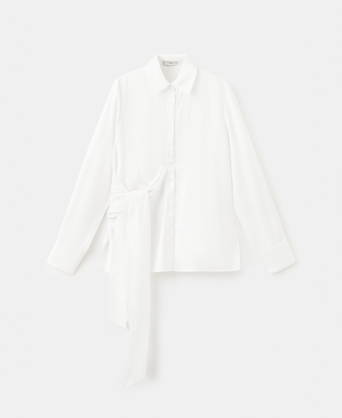 Click here for Mango Womens Side Knot Shirt - Off White prices