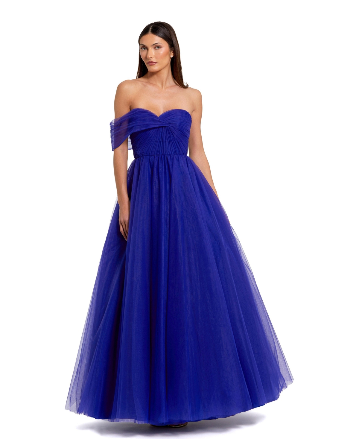 Click here for Mac Duggal Womens Strapless Bustier Tulle Ball Gow... prices