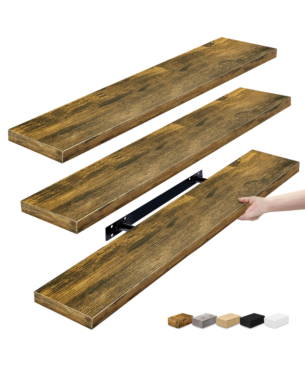 Click here for Sorbus 3 Pack 35 Inch Long Floating Wall Shelves -... prices