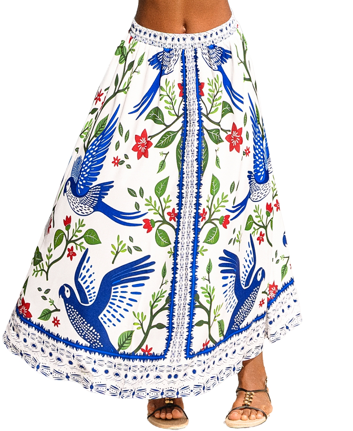 Click here for Cupshe Womens Island Birds Tropical Maxi Skirt - M... prices