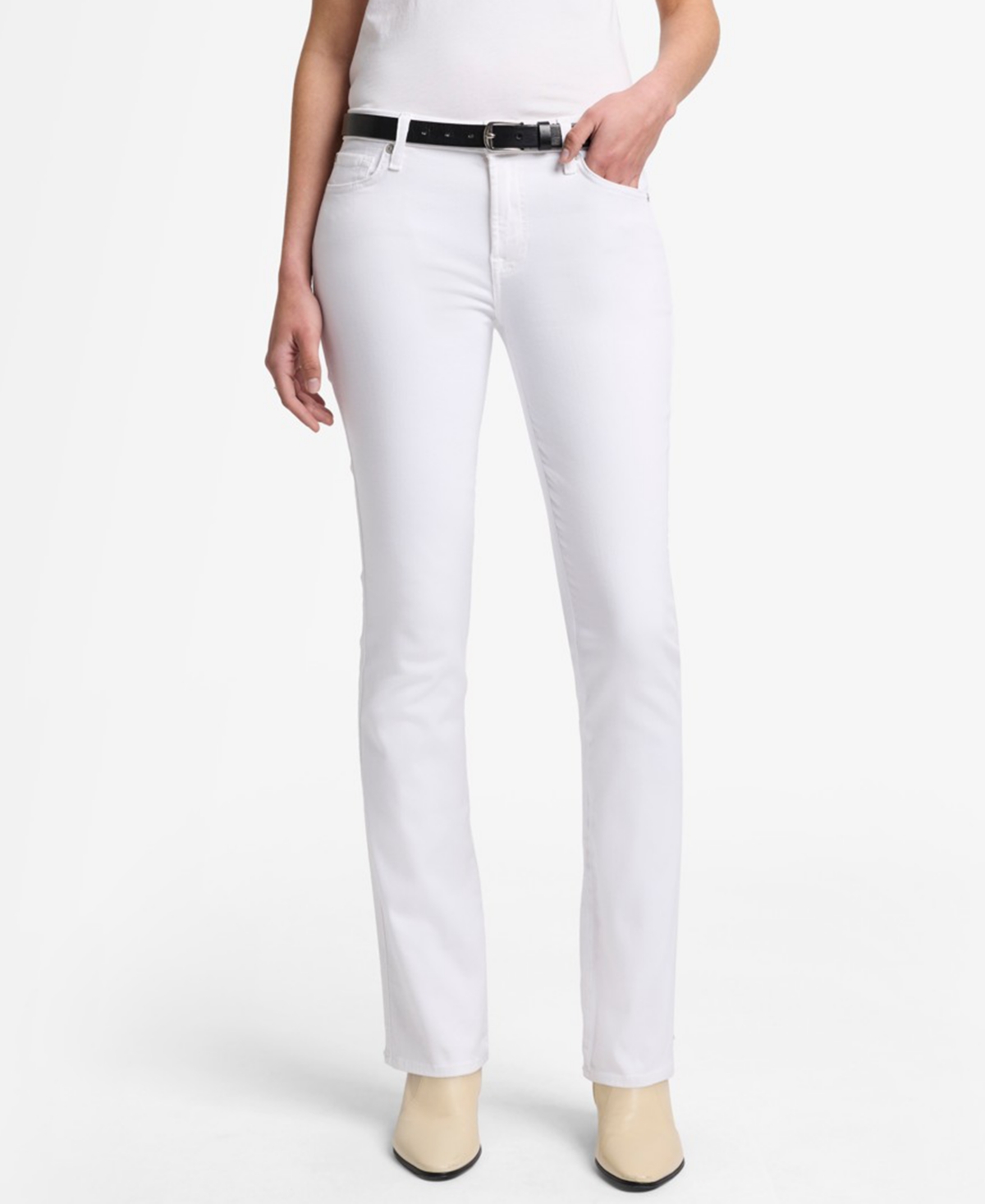 Click here for 7 For All Mankind Womens Kimmie Straight-Leg Mid-R... prices