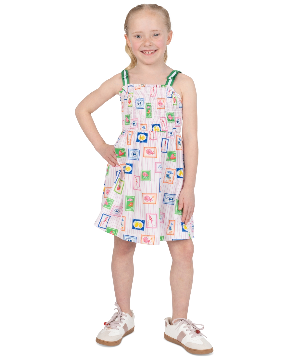 Click here for Rare Editions Girls 2T-6X Printed Smocked Bodice T... prices