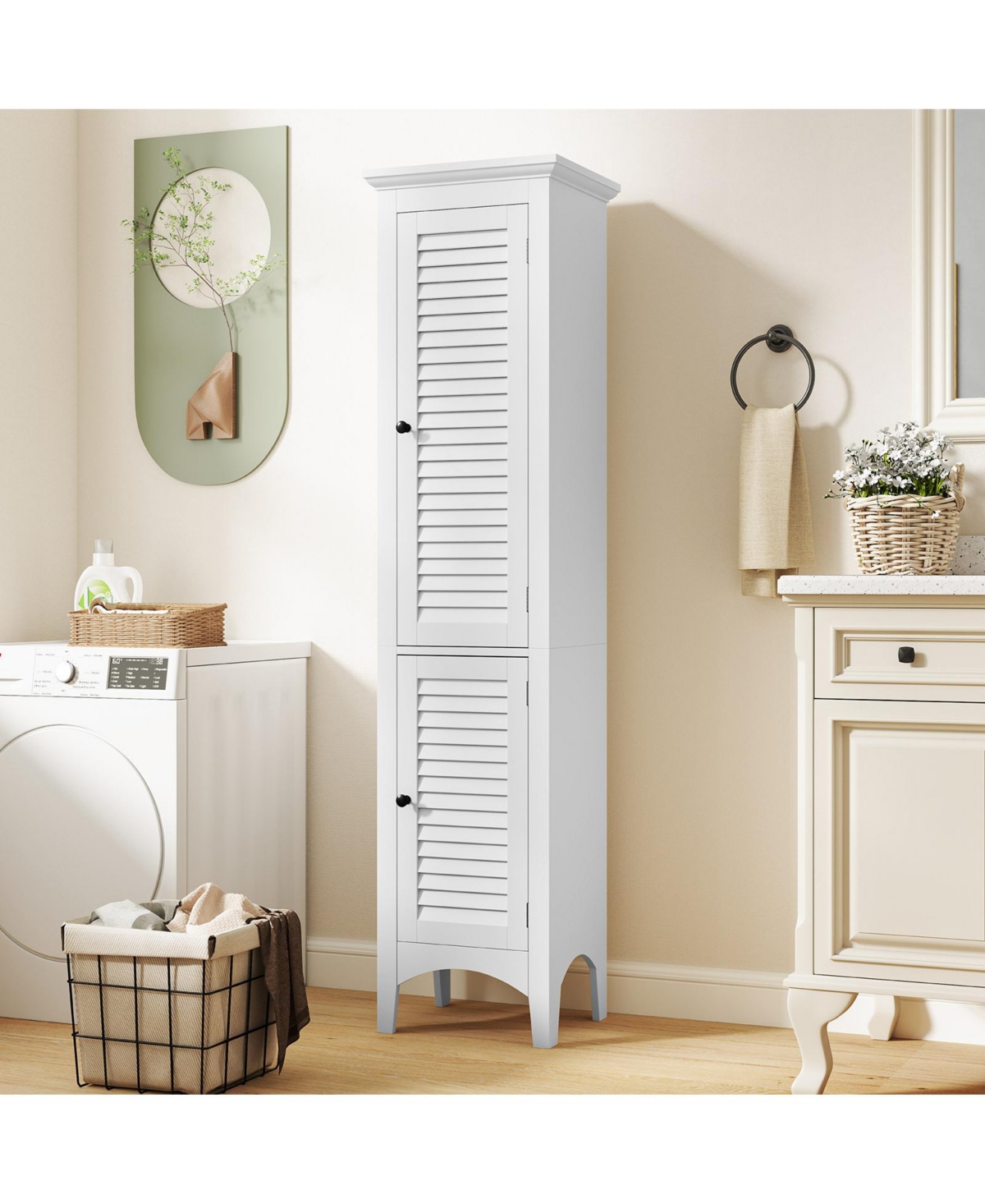Click here for sumyeg Tall Bathroom Floor Storage Cabinet with Sh... prices