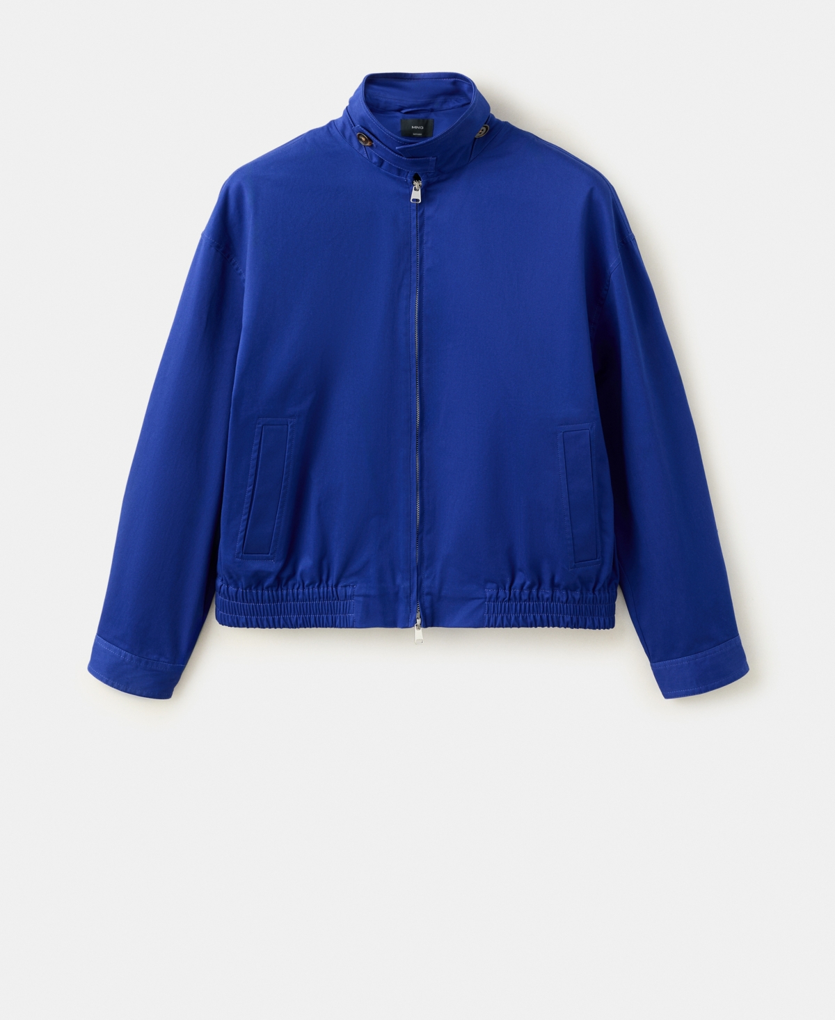 Click here for Mango Womens Funnel-Neck Bomber Jacket - Blue prices