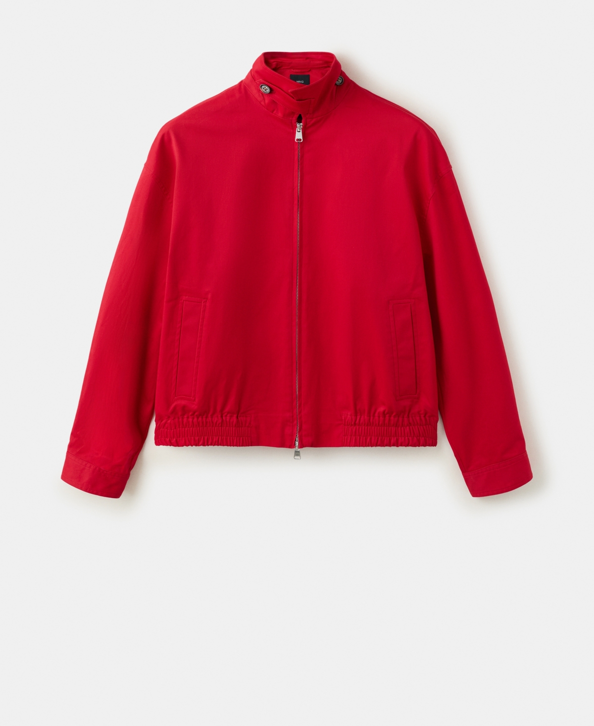 Click here for Mango Womens Funnel-Neck Bomber Jacket - Red prices