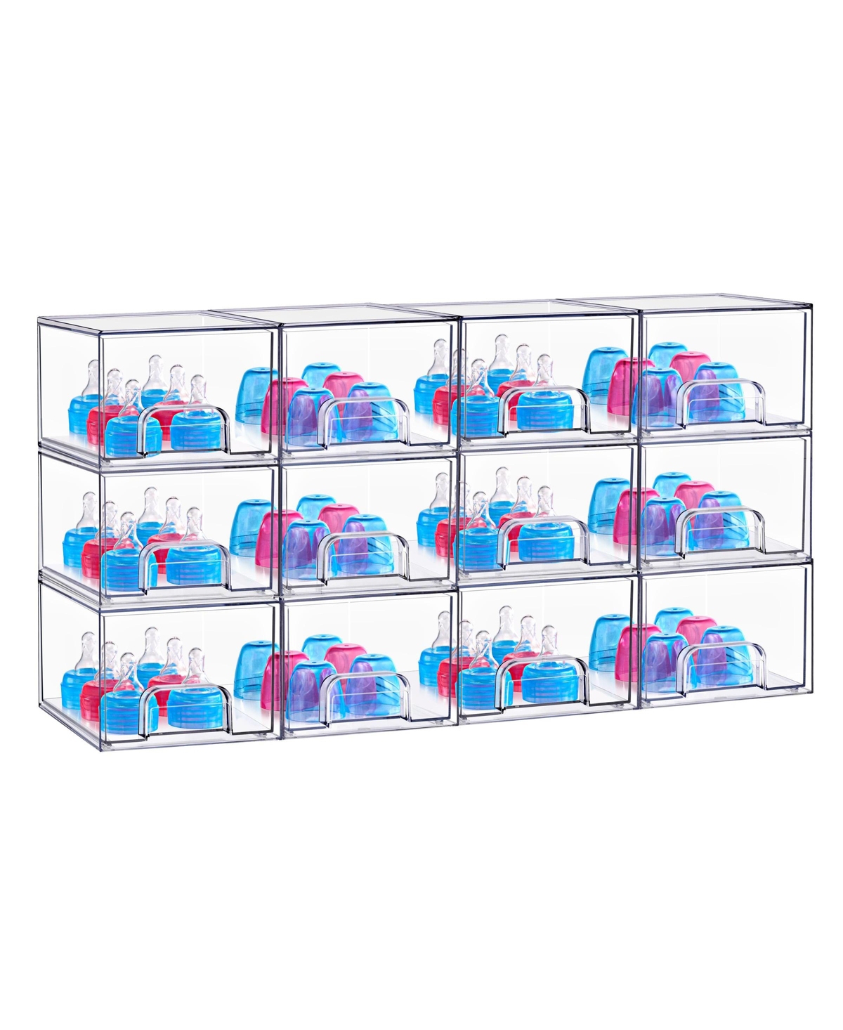 Click here for Sorbus 12 Small Clear Stackable Pull-Out Storage O... prices