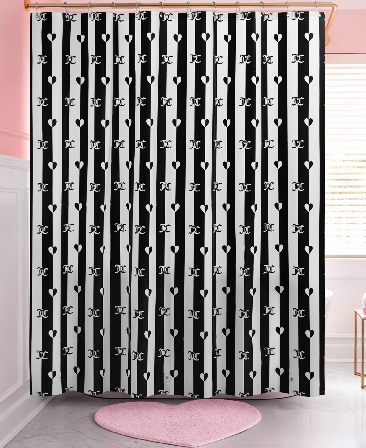 Click here for Juicy Couture Shower Curtain  70x72 - Logo Stripe prices