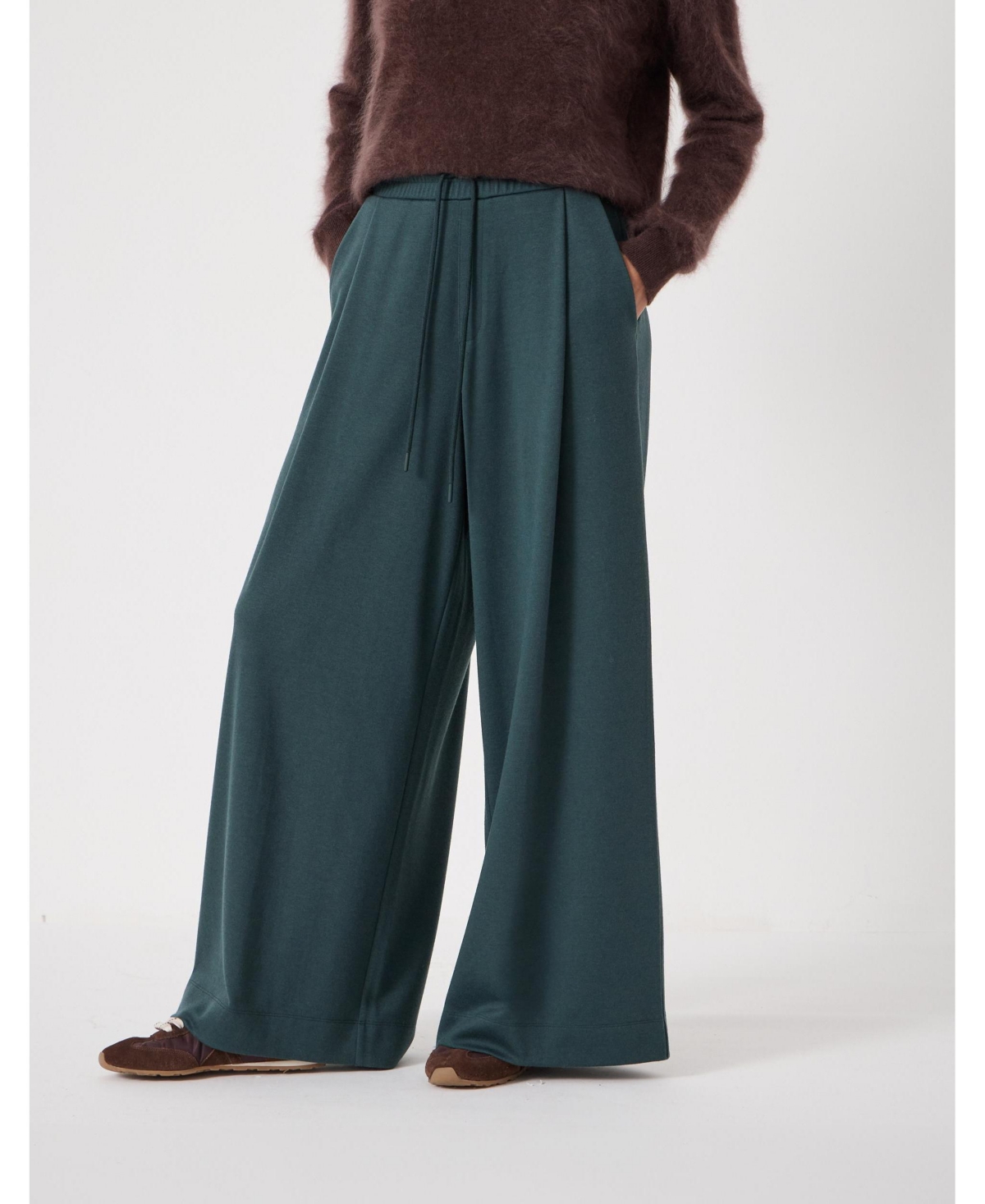 Click here for Hush Womens Taylor Wide Leg Pants - Teal green prices