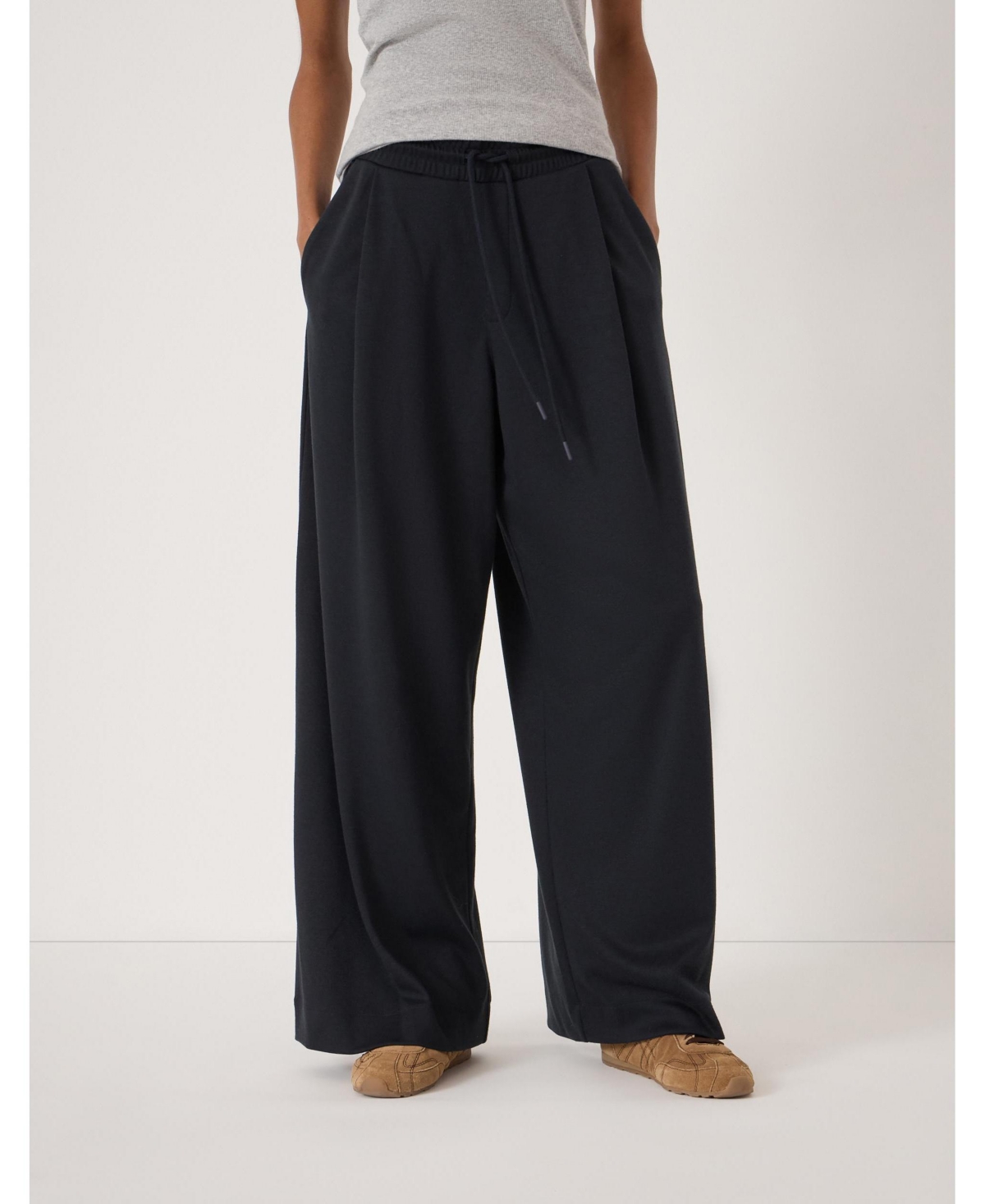 Click here for Hush Womens Taylor Wide Leg Pants - Navy blue prices