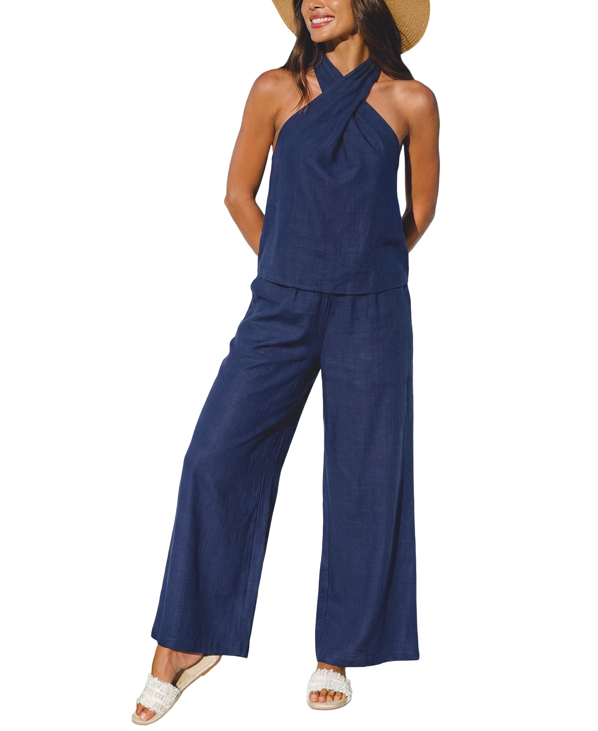 Click here for Cupshe Womens Criss-Cross Halter Neck Tank Top and... prices
