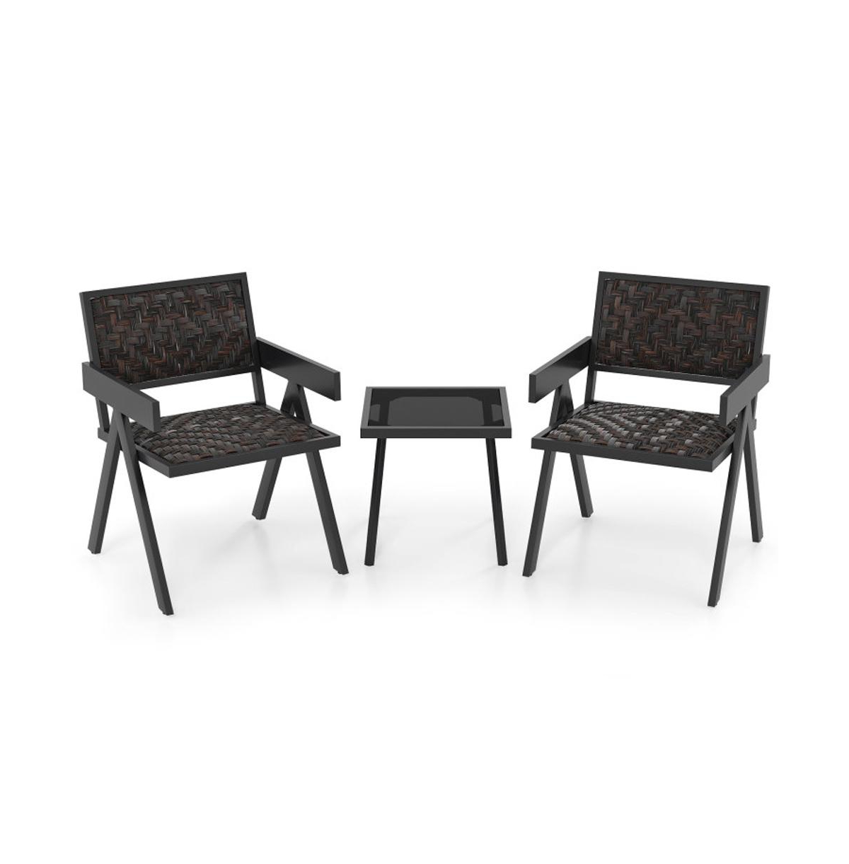 Click here for Boyel Living 3 Pieces Patio Pe Wicker Bistro Set w... prices