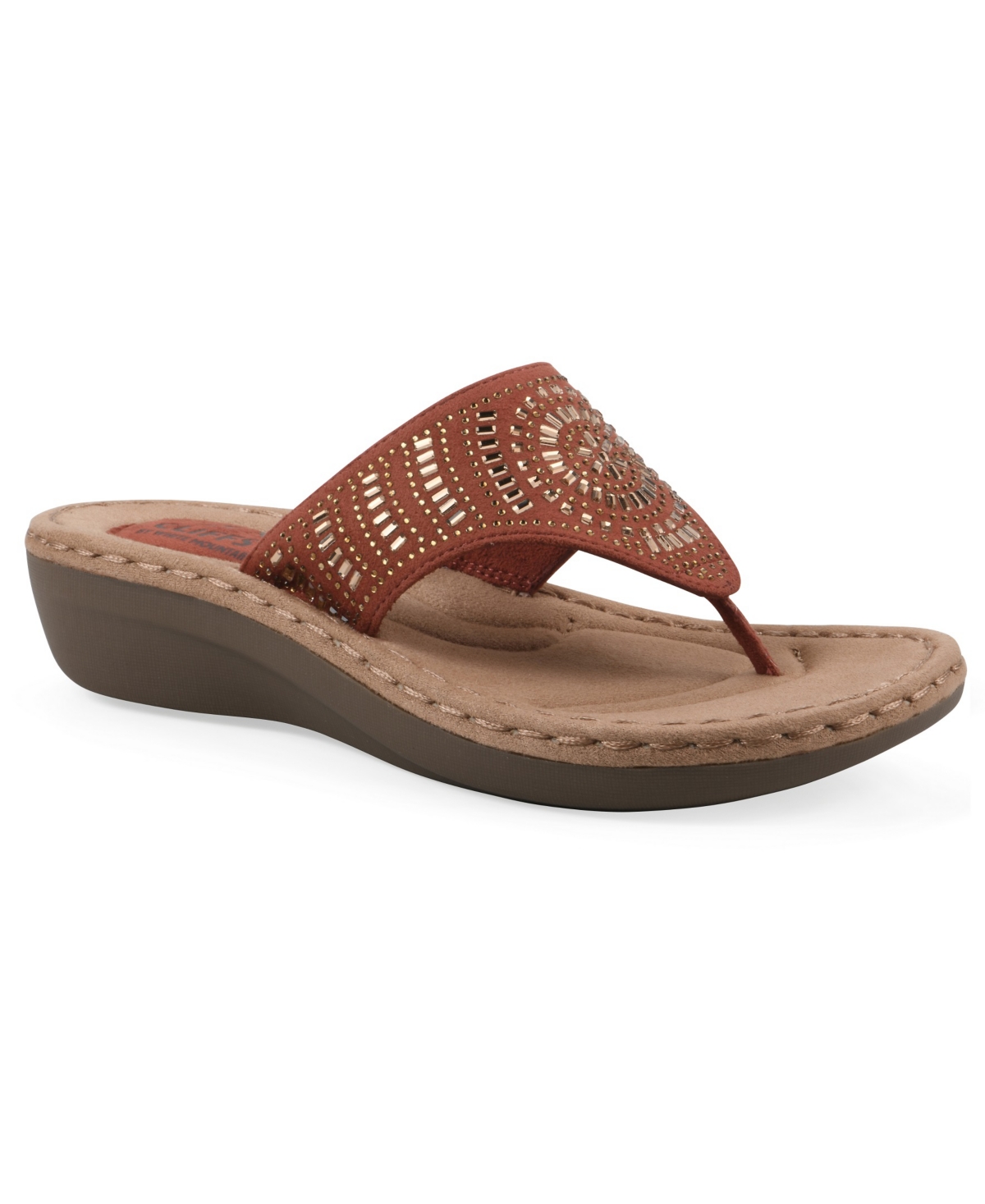 Click here for Cliffs by White Mountain Cienna Comfort Thong Sand... prices