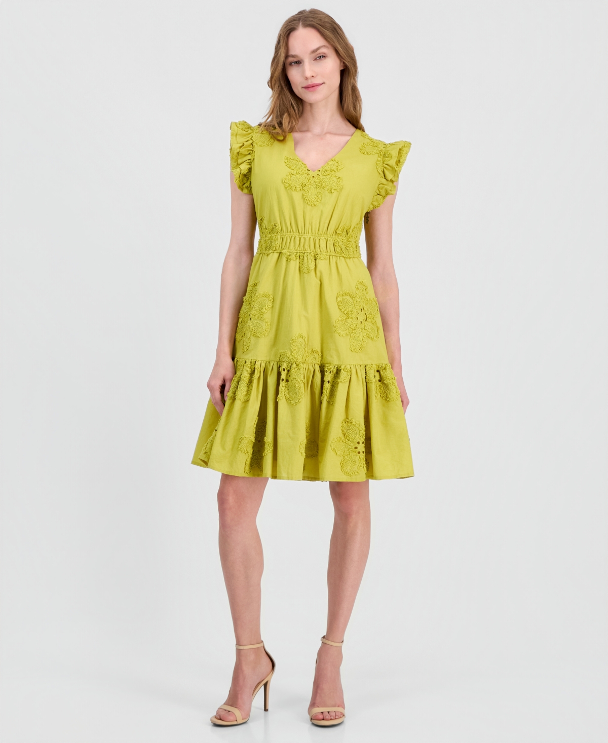 Click here for Anne Klein Womens Eyelet Embroidered Cotton A-Line... prices
