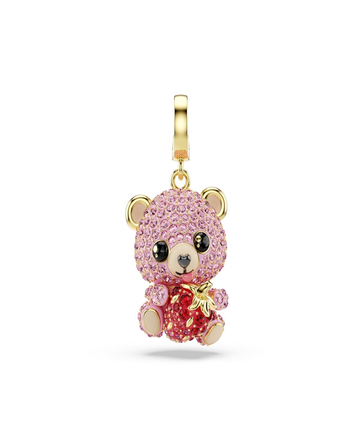 Click here for Swarovski Gold-Tone Plated Pink Teddy Bear Charm -... prices