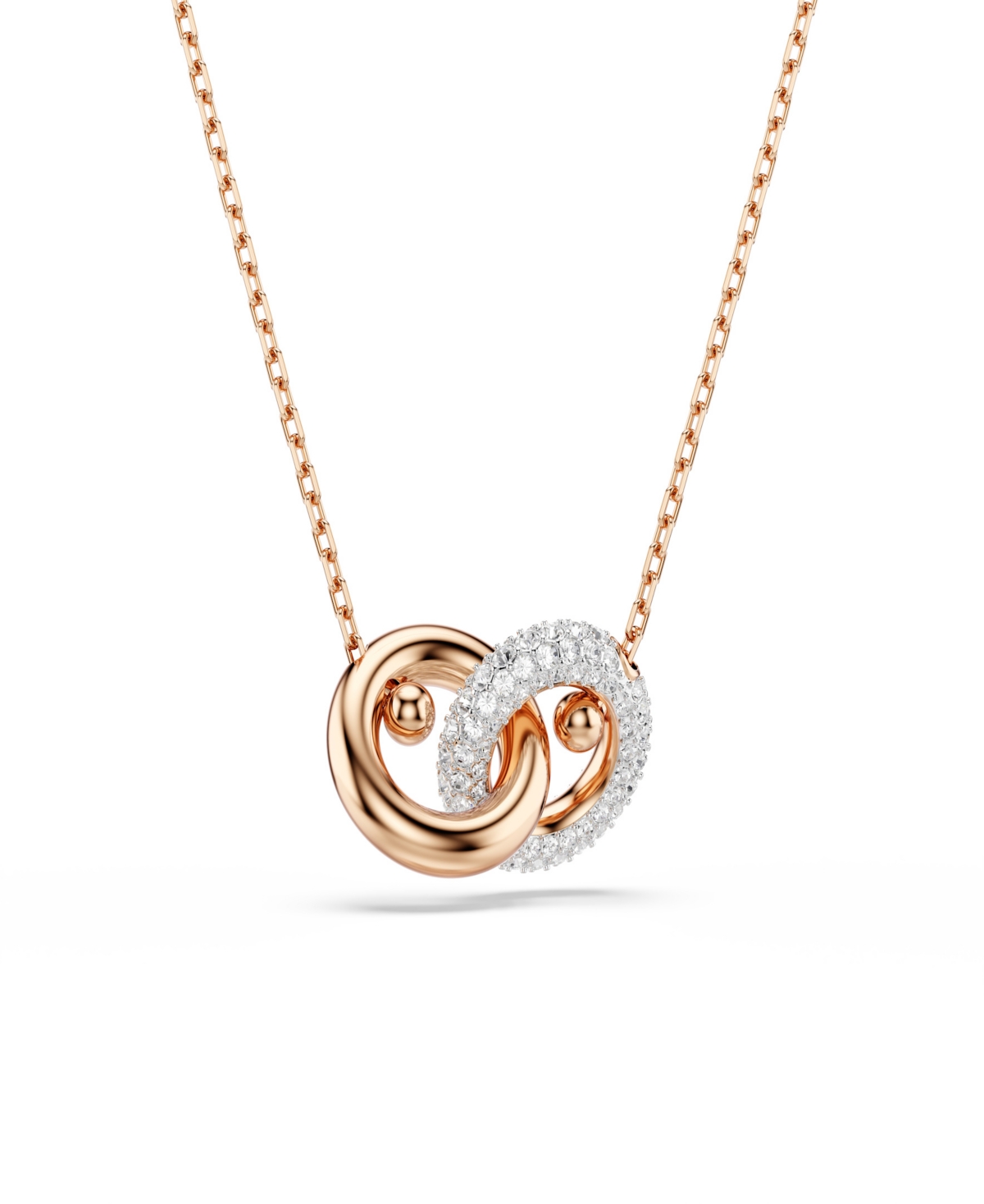 Click here for Swarovski Rose Gold-Tone Two Interlinked Tubular R... prices