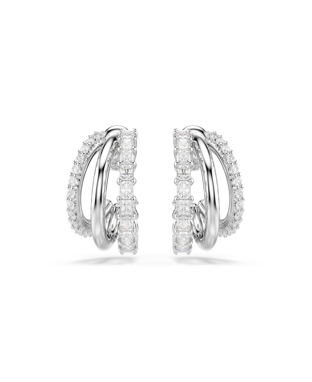 Click here for Swarovski Rhodium-Plated Hyperbola Earrings - Silv... prices