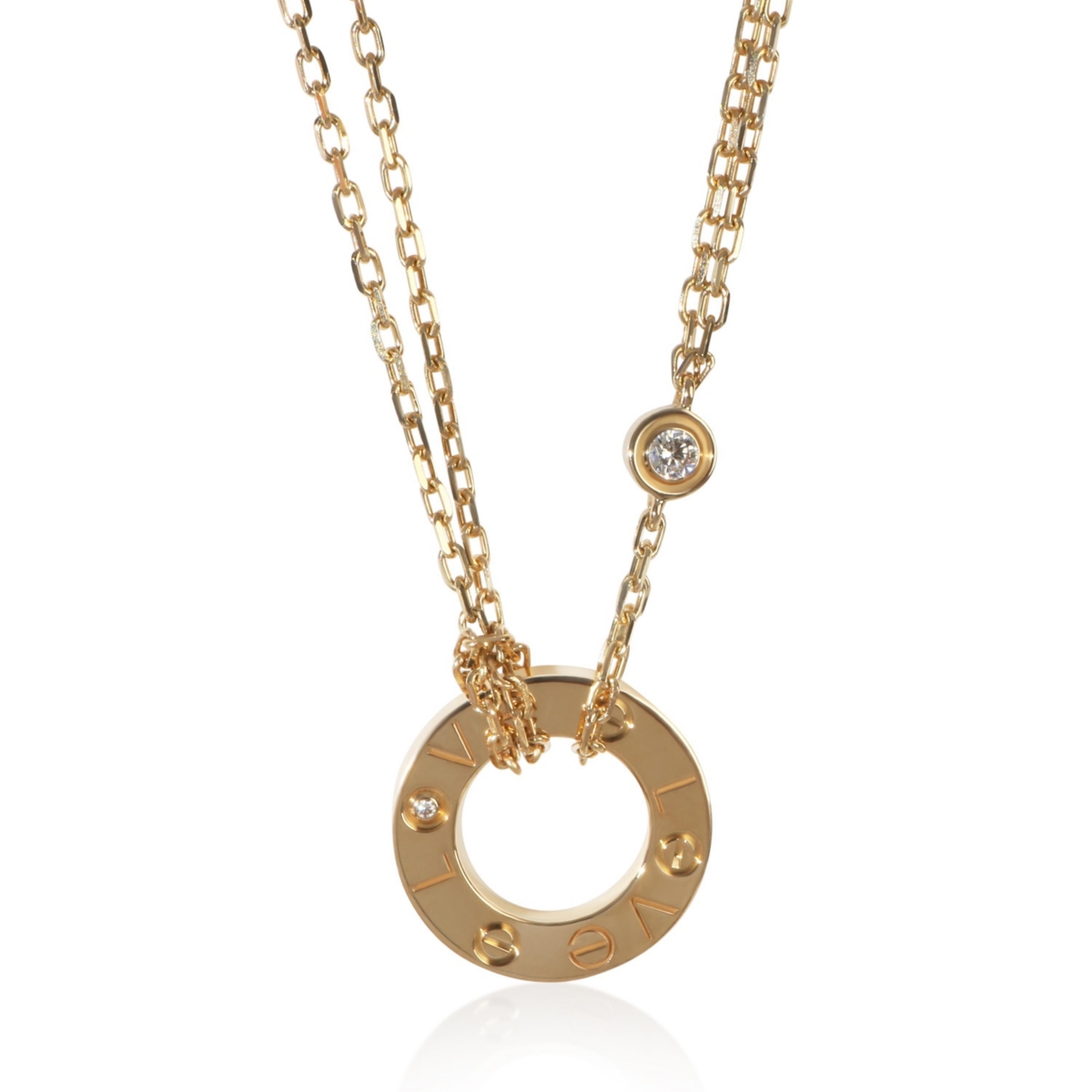 Click here for Pre-Owned Cartier Yellow Gold Diamond Love Necklac... prices