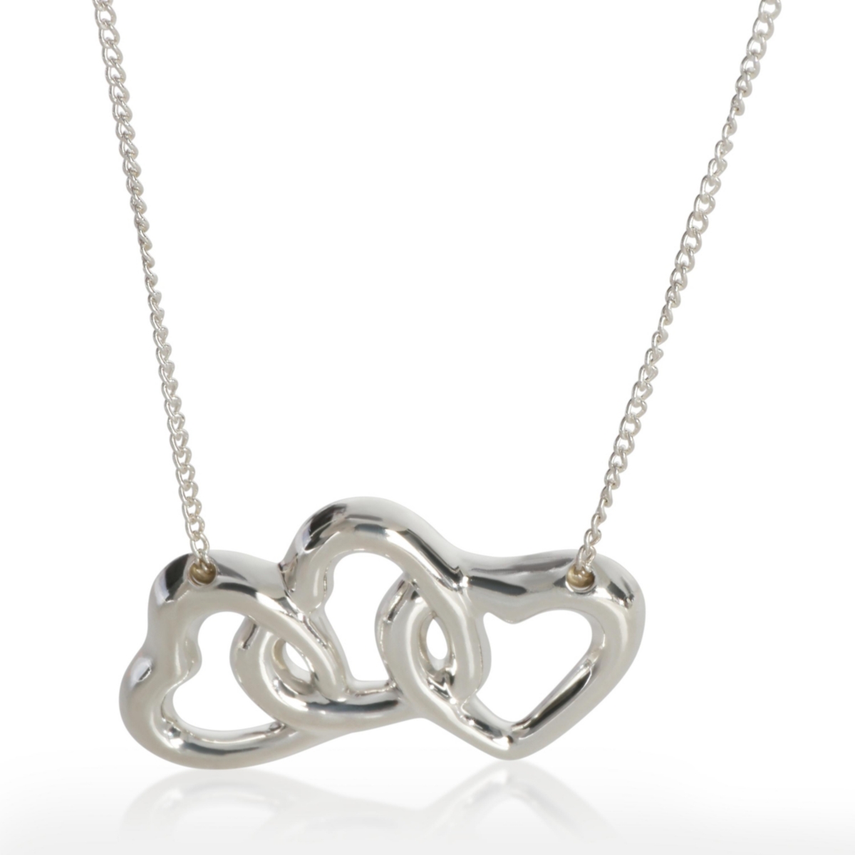 Click here for Pre-Owned Tiffany & Co Sterling Silver Triple Hear... prices