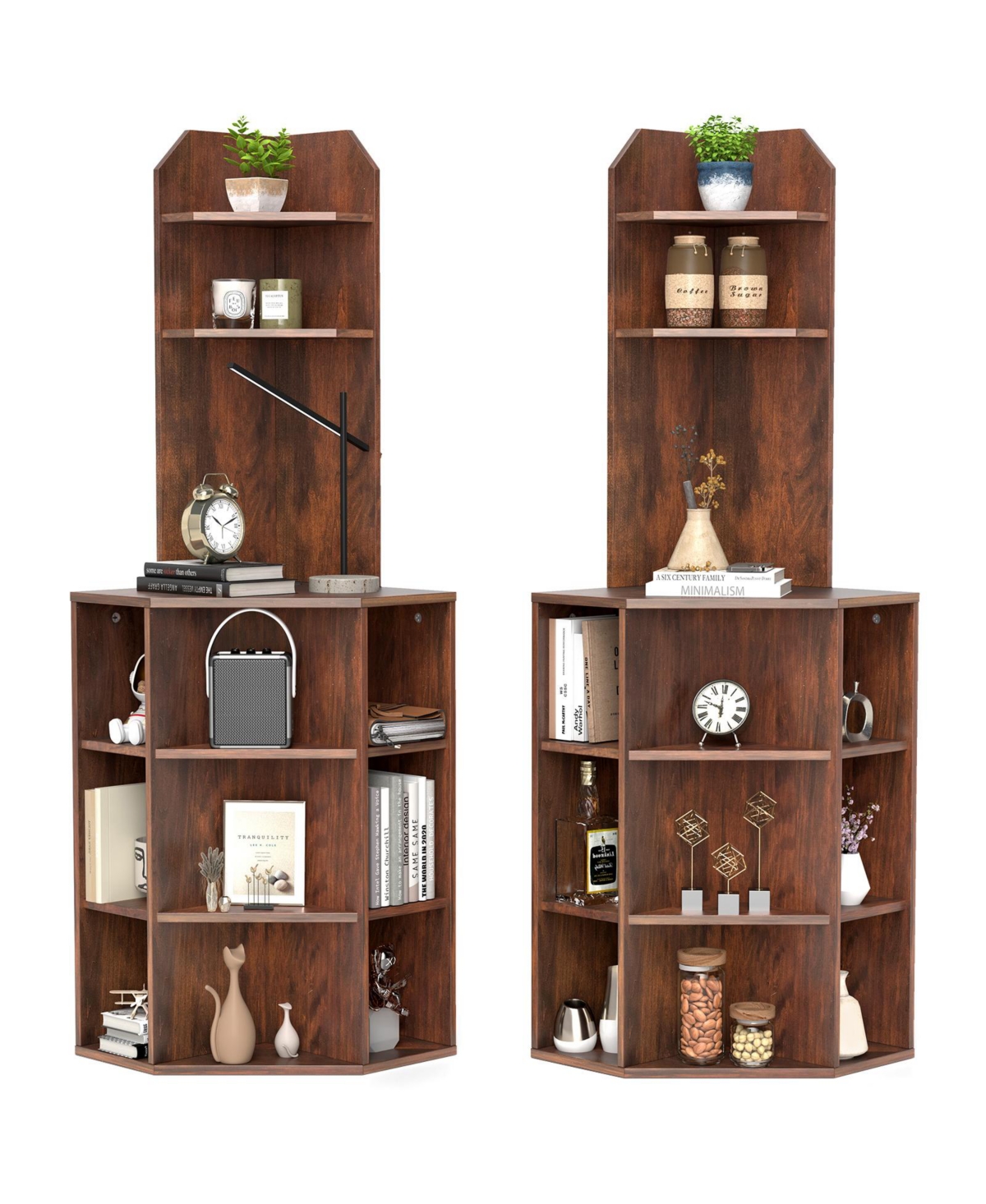 Click here for Gymax Set Of 2 6 Tier Corner Shelf 63 Inch Tall Co... prices