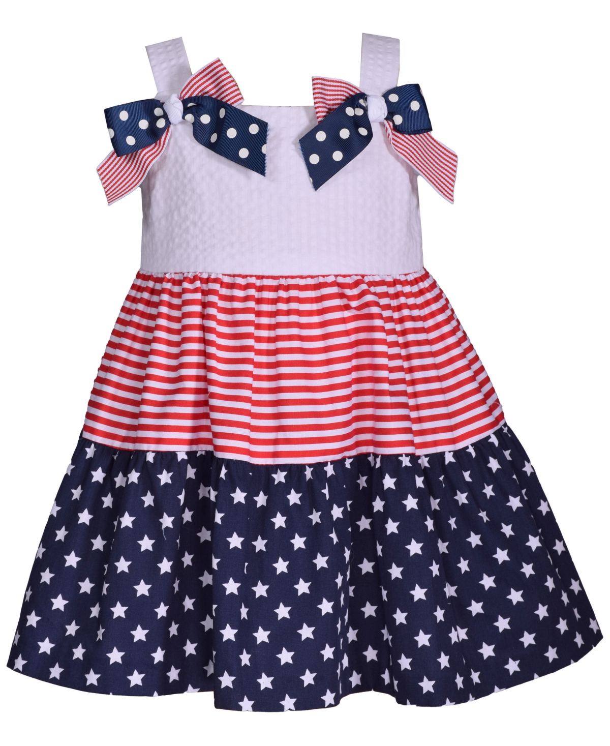 Click here for iApparel Girls 2T-6X Americana Bow Shoulder Dress... prices