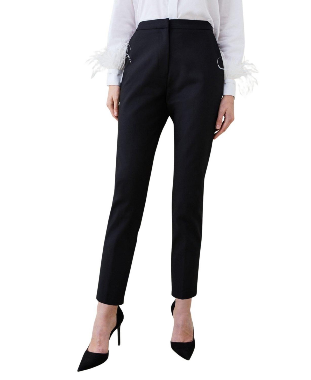Click here for Karen Millen Womens Essential Techno Woven Trouser... prices