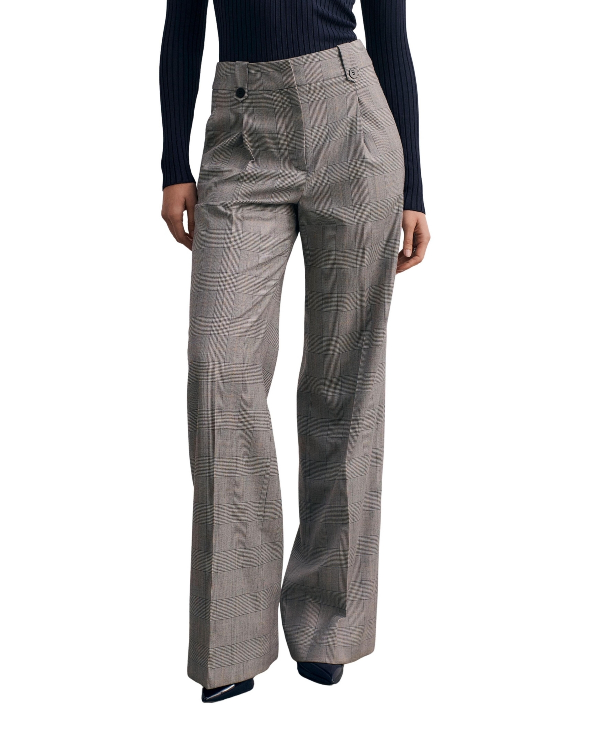 Click here for The Fold Womens Hartford Prince Of Wales Check Tro... prices
