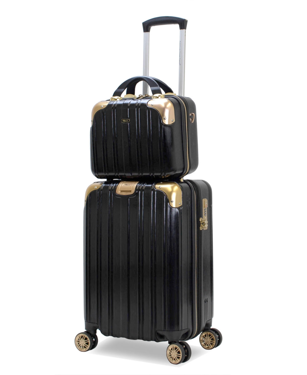 Click here for Melrose S Carry-on Vanity Luggage  Set of 2 - Blac... prices