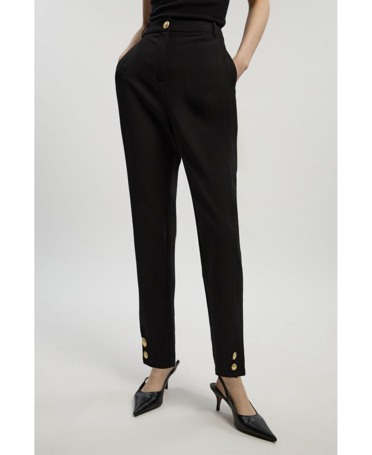 Click here for Karen Millen Petite Military Straight Leg Trousers... prices