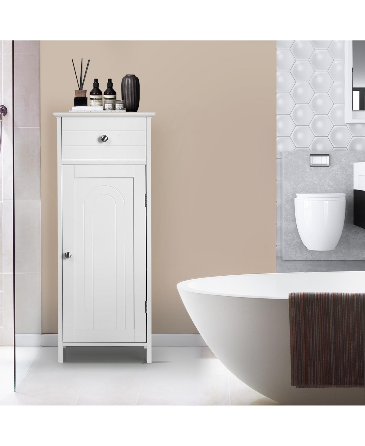 Click here for sumyeg Wooden Freestanding Floor Storage Cabinet w... prices