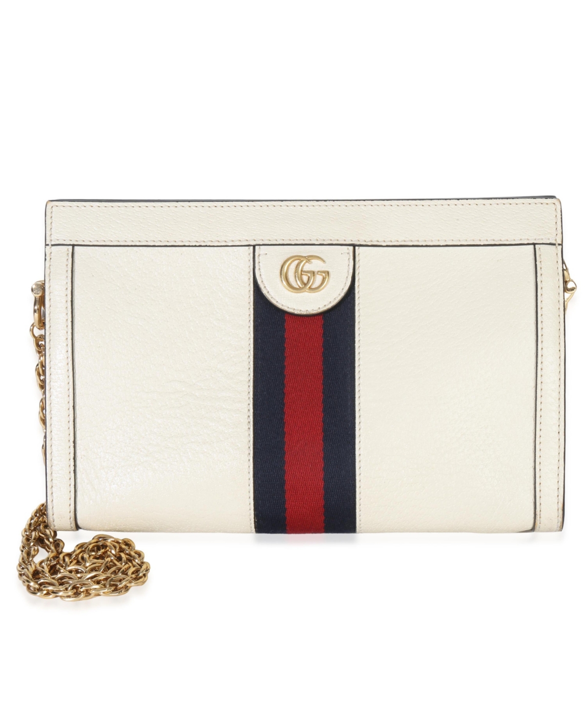 Click here for Pre-Owned Gucci White Leather Small Ophidia Chain... prices