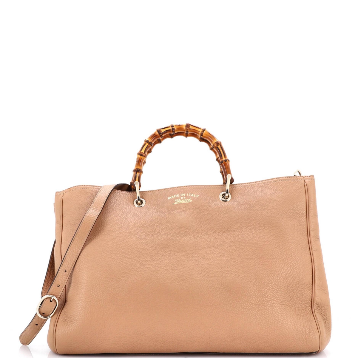 Click here for Pre-Owned Gucci Large Bamboo Shopper Tote Leather... prices
