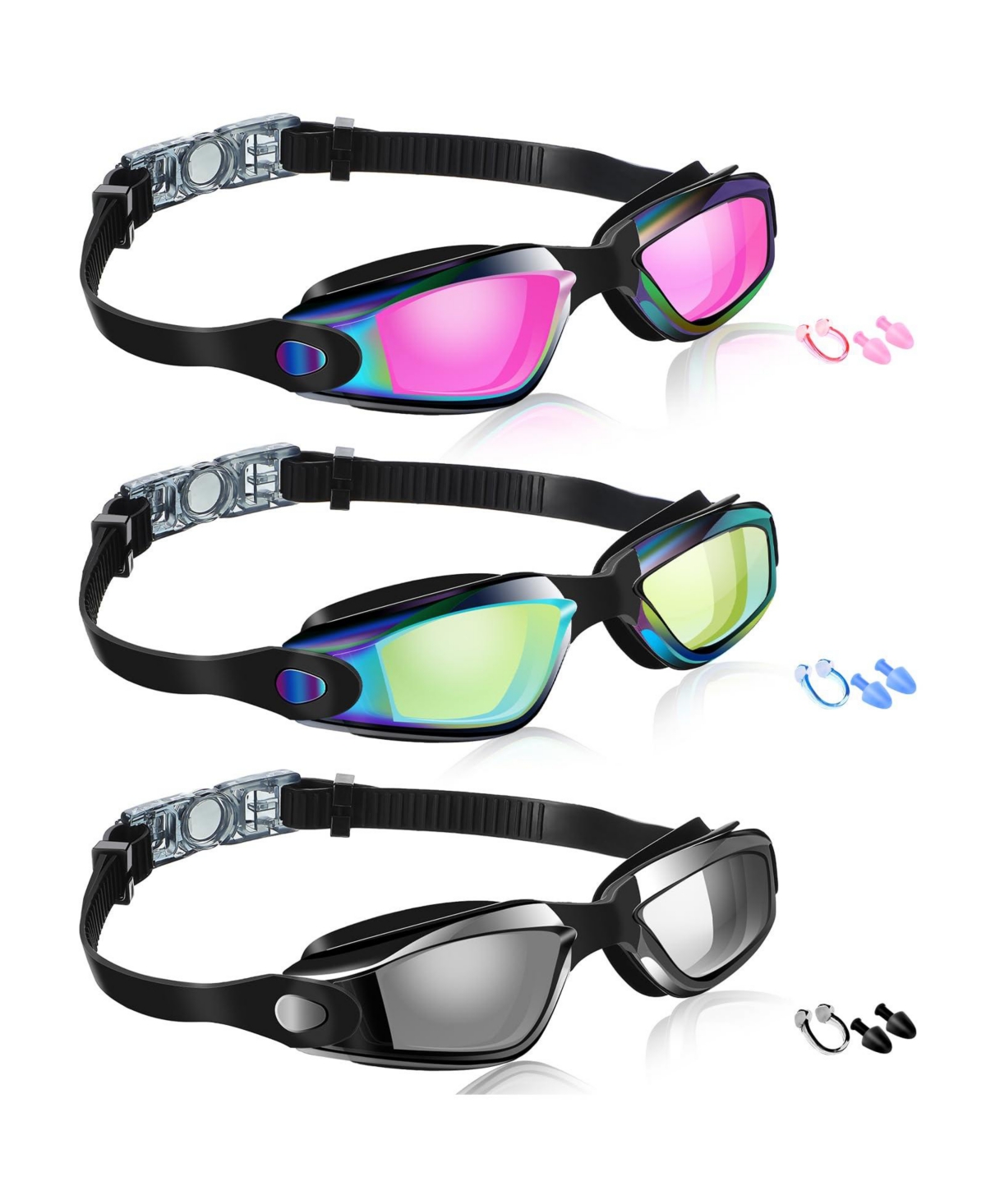 Click here for Gnuadz 3pc Swimming Goggles Anti Fog Silicone Swim... prices