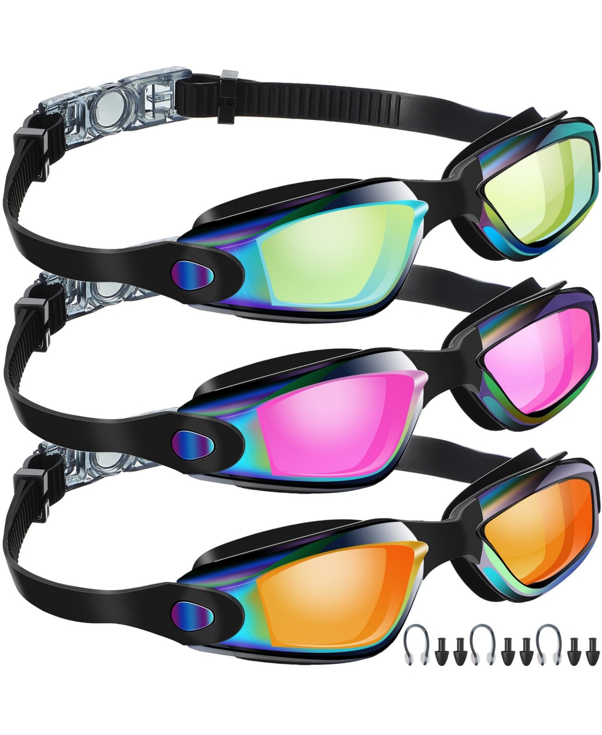 Click here for Gnuadz 3pc Swimming Goggles Anti Fog Silicone Swim... prices