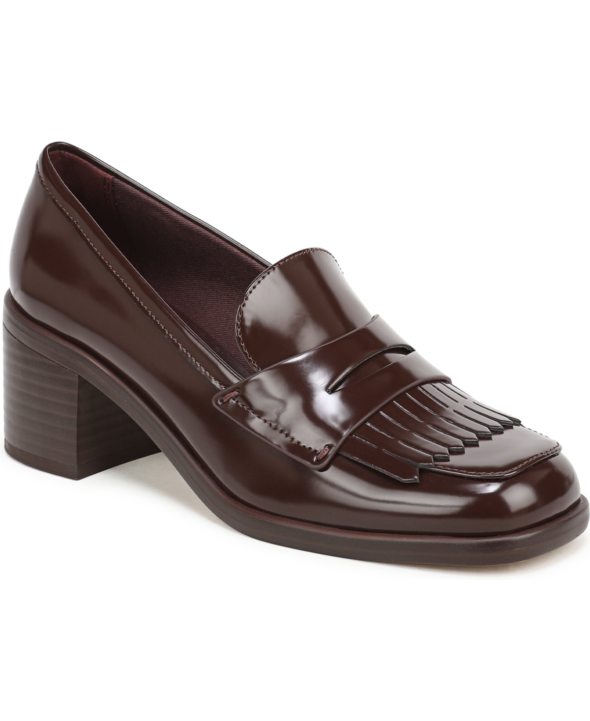 Click here for Franco Sarto Womens Elian Square Toe Loafers - Mah... prices