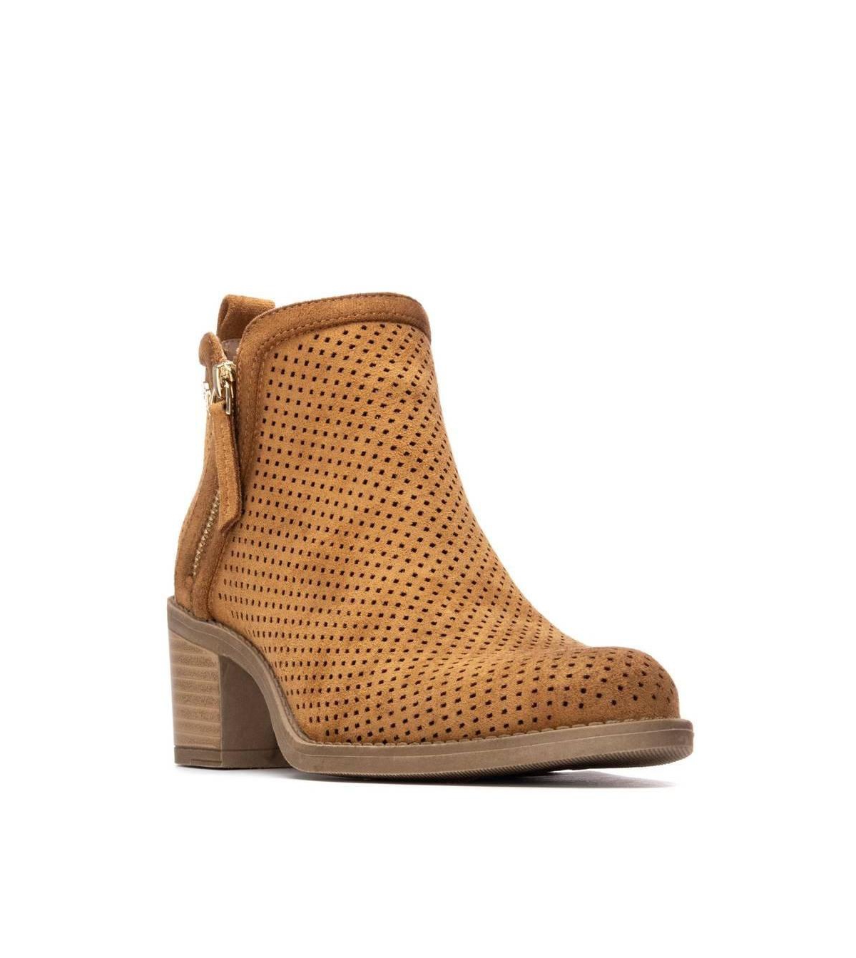 Click here for Xti Womens Suede Ankle Booties - Camel prices
