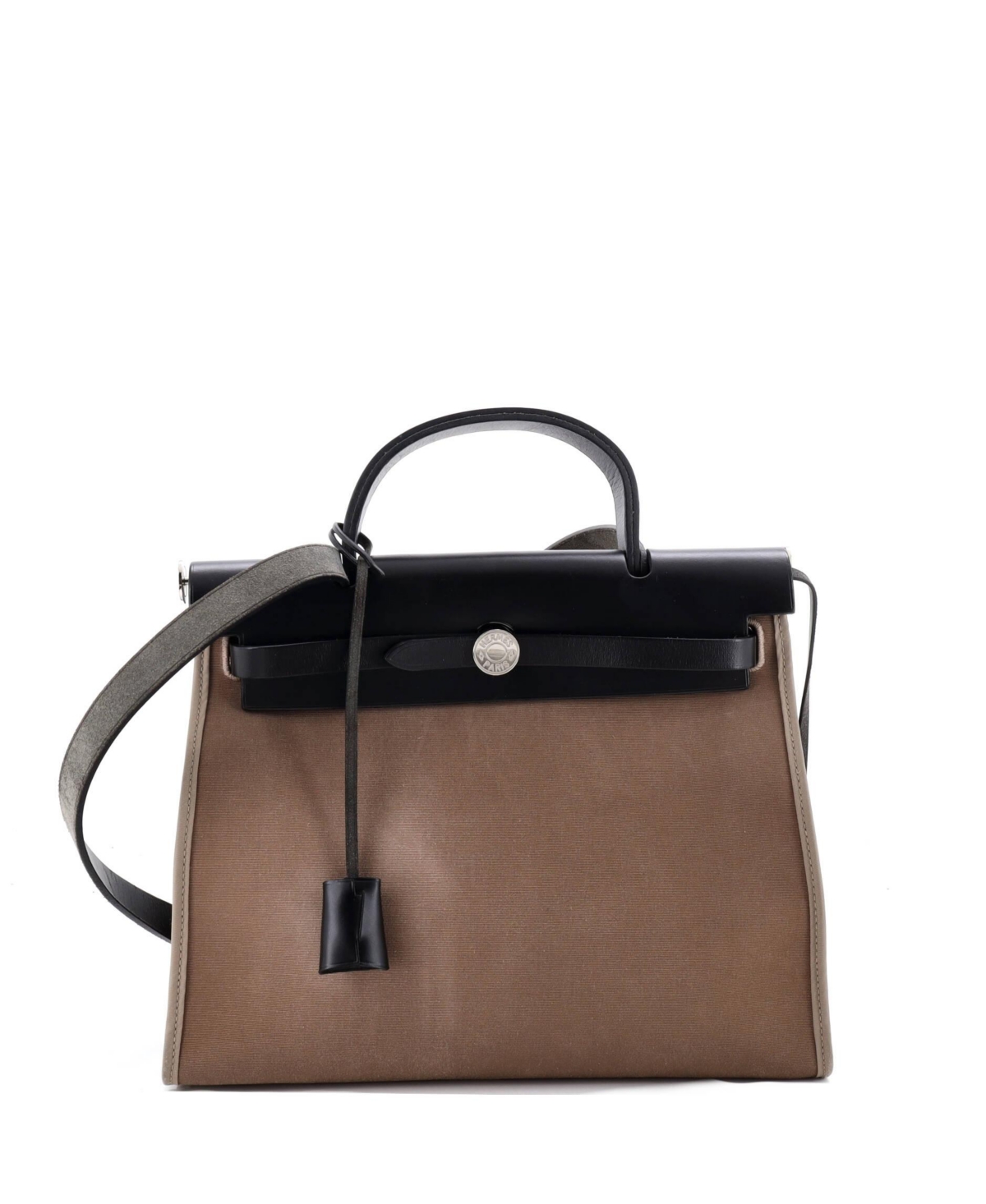 Click here for Pre-Owned HERMES 31 Herbag Zip Leather and Toile -... prices