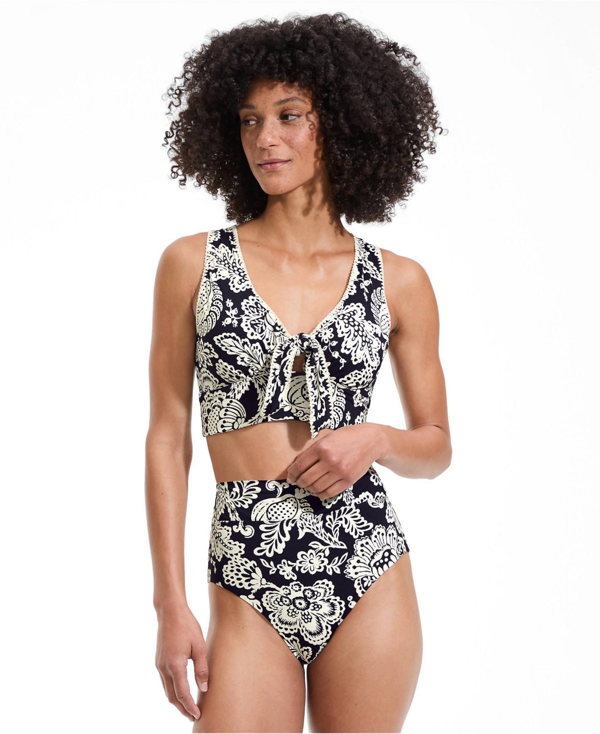 Click here for Lands End Womens Whipstitch Bikini Set - Floral me... prices