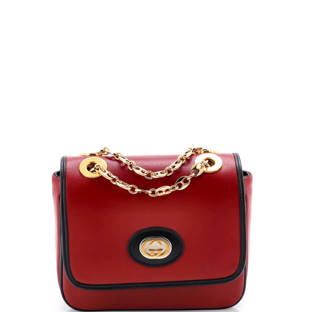 Click here for Pre-Owned Gucci Mini Marina Chain Flap Bag Leather... prices