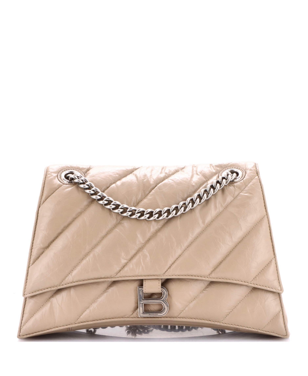 Click here for Pre-Owned Balenciaga Medium Crush Chain Flap Bag Q... prices