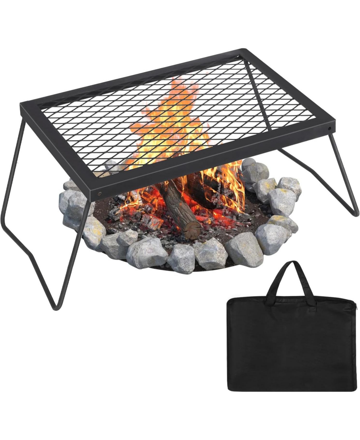 Click here for Xo 17 x 12.2 Campfire Grill  Foldable Legs  Carry... prices