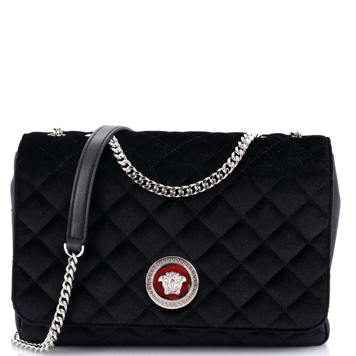 Click here for Pre-Owned Versace Medium Medusa Icon Chain Flap Ba... prices