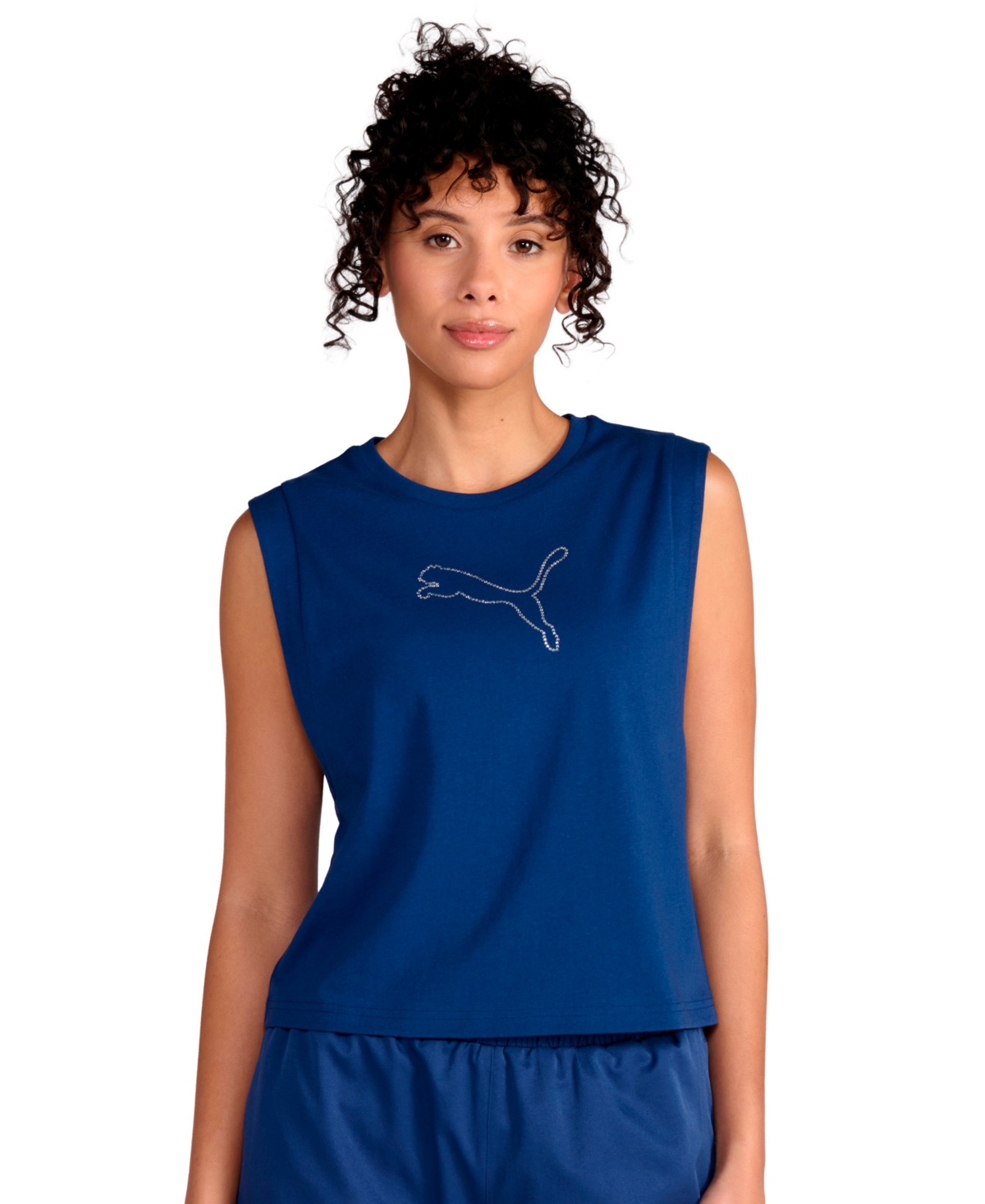 Click here for Puma Womens Rhinestone Cat Logo Relaxed Crewneck T... prices