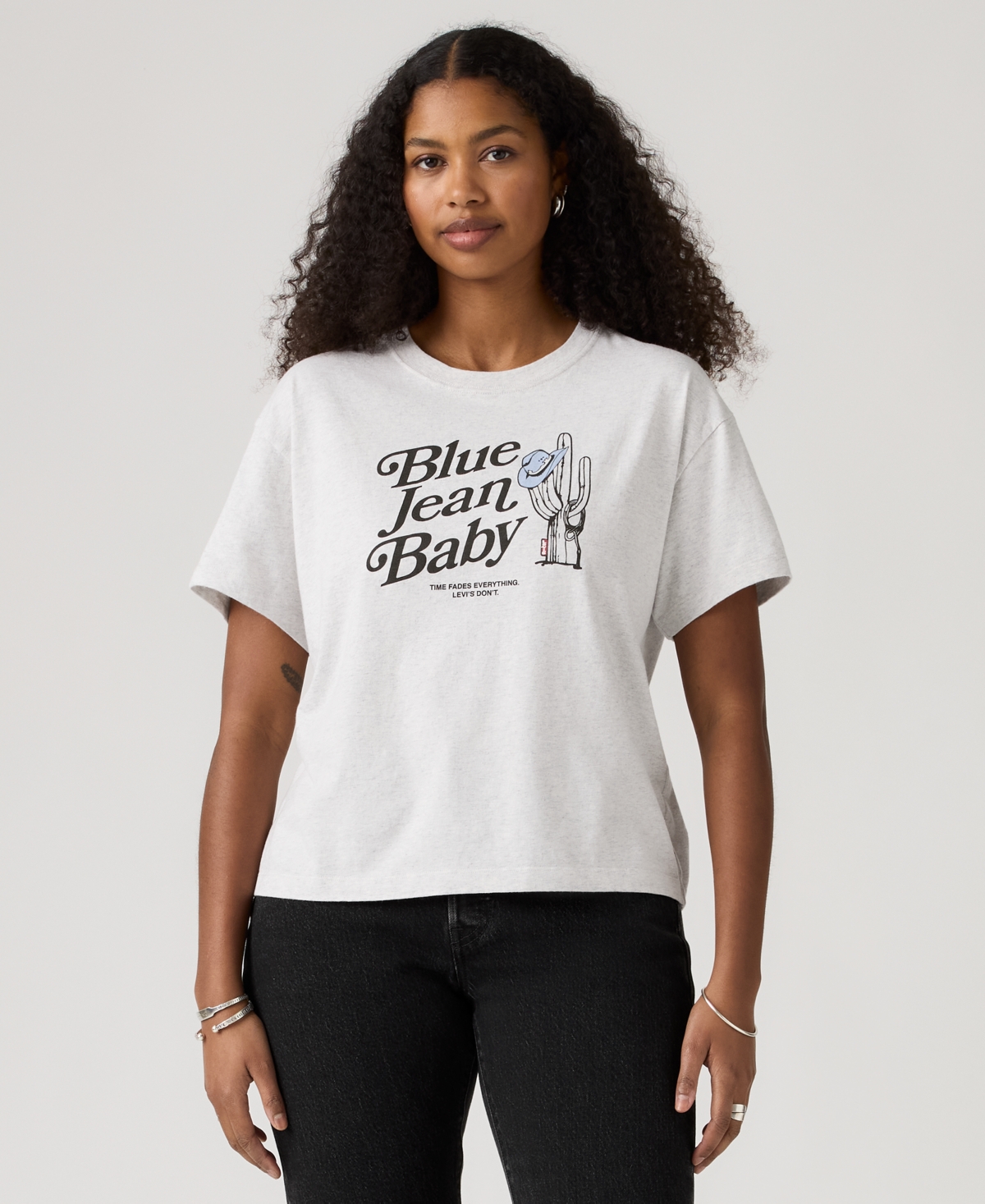 Click here for Levis Juniors Any Day Crewneck T-Shirt - Blue Jean... prices