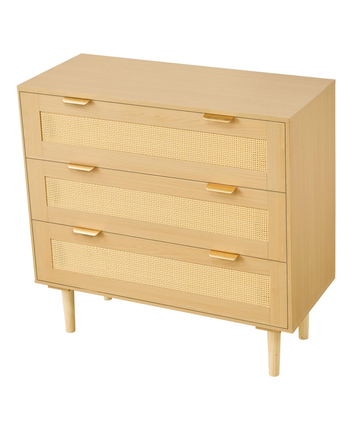 Click here for Gouun Drawer Rattan Dresser with Metal Handles and... prices