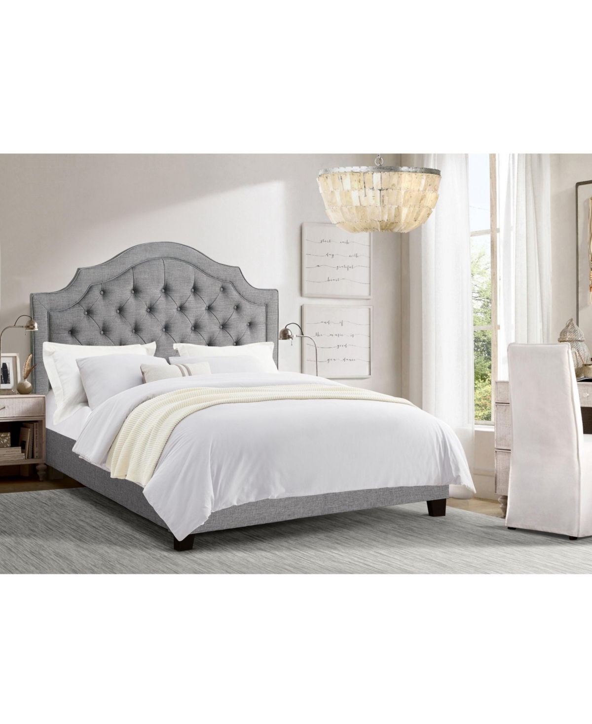 Click here for Boyel Living Upholstered Bed with Curved Headboard... prices