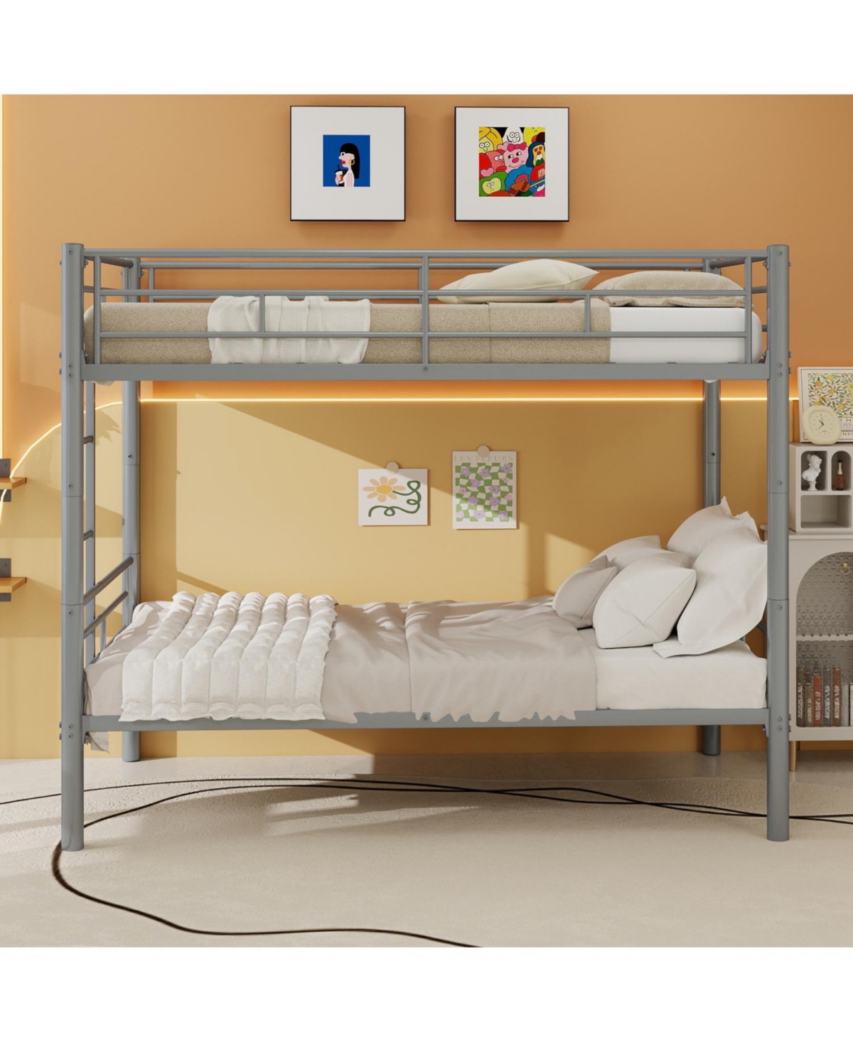 Click here for Rainsken Metal Bunk Bed Twin Over Twin  Metal Stru... prices