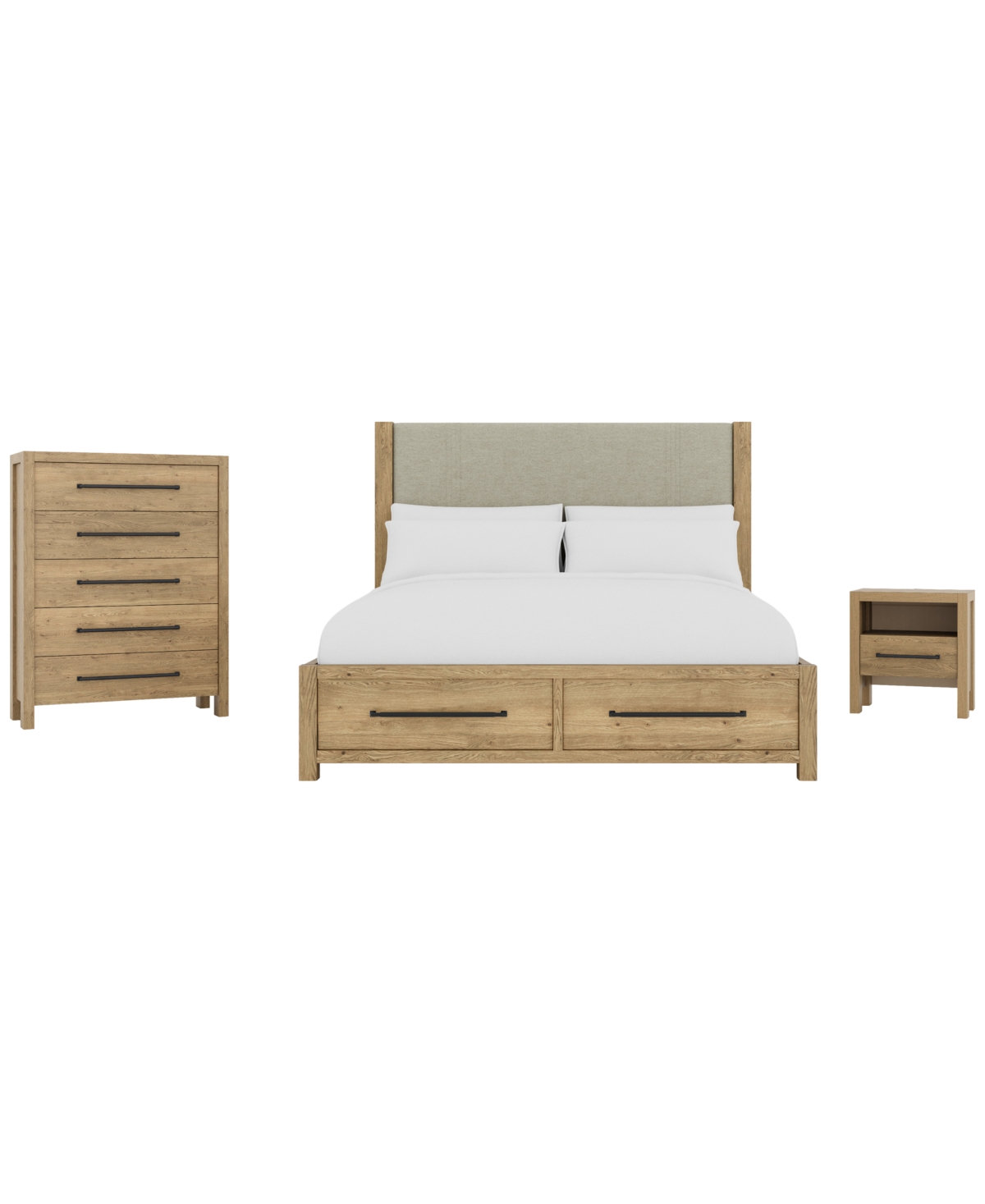 Click here for Davie 3-Pc. King Storage Bedroom Set (Upholstered... prices